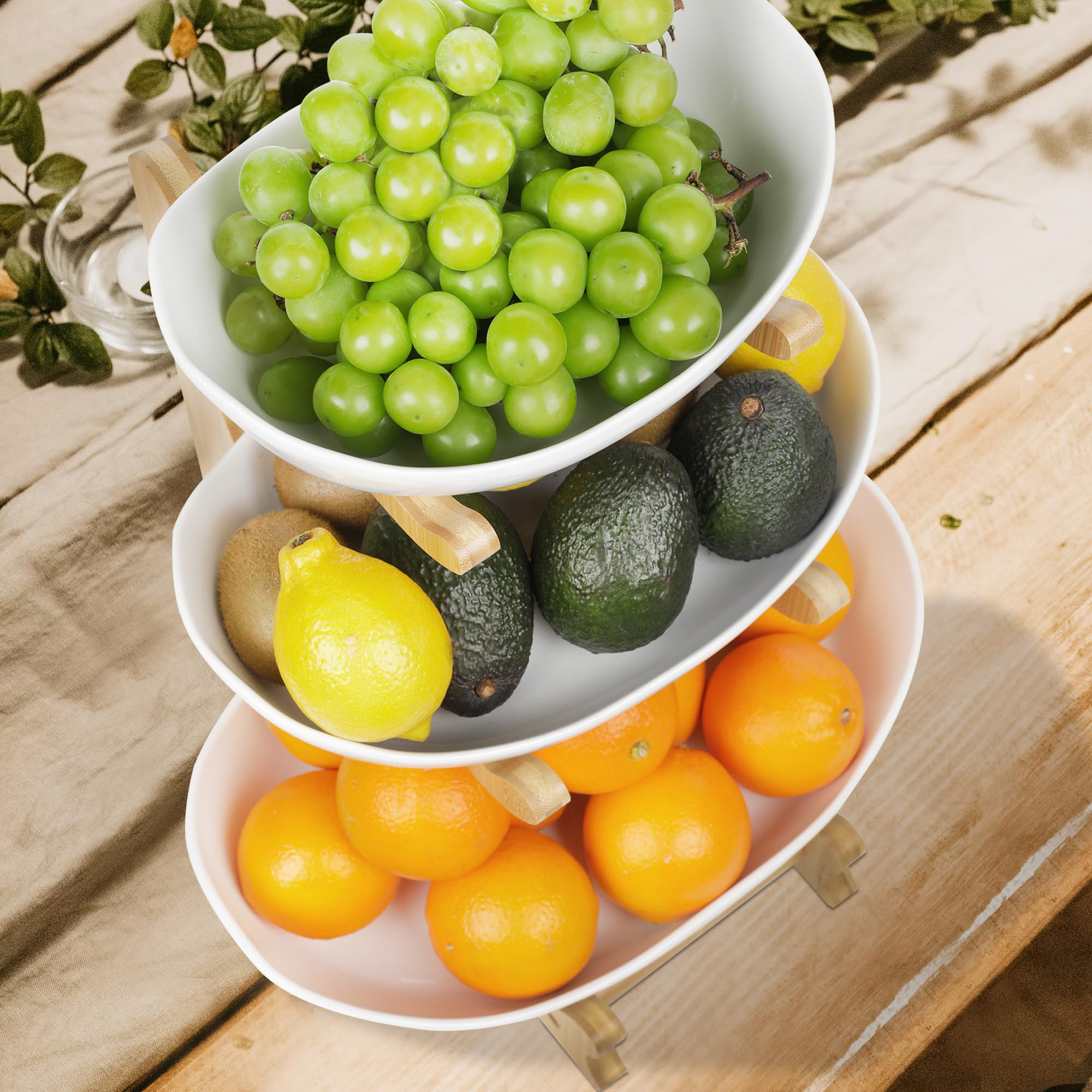 Hokku Designs 3 Tier Fruit Bowl For Kitchen Counter (PLUS Edition ...