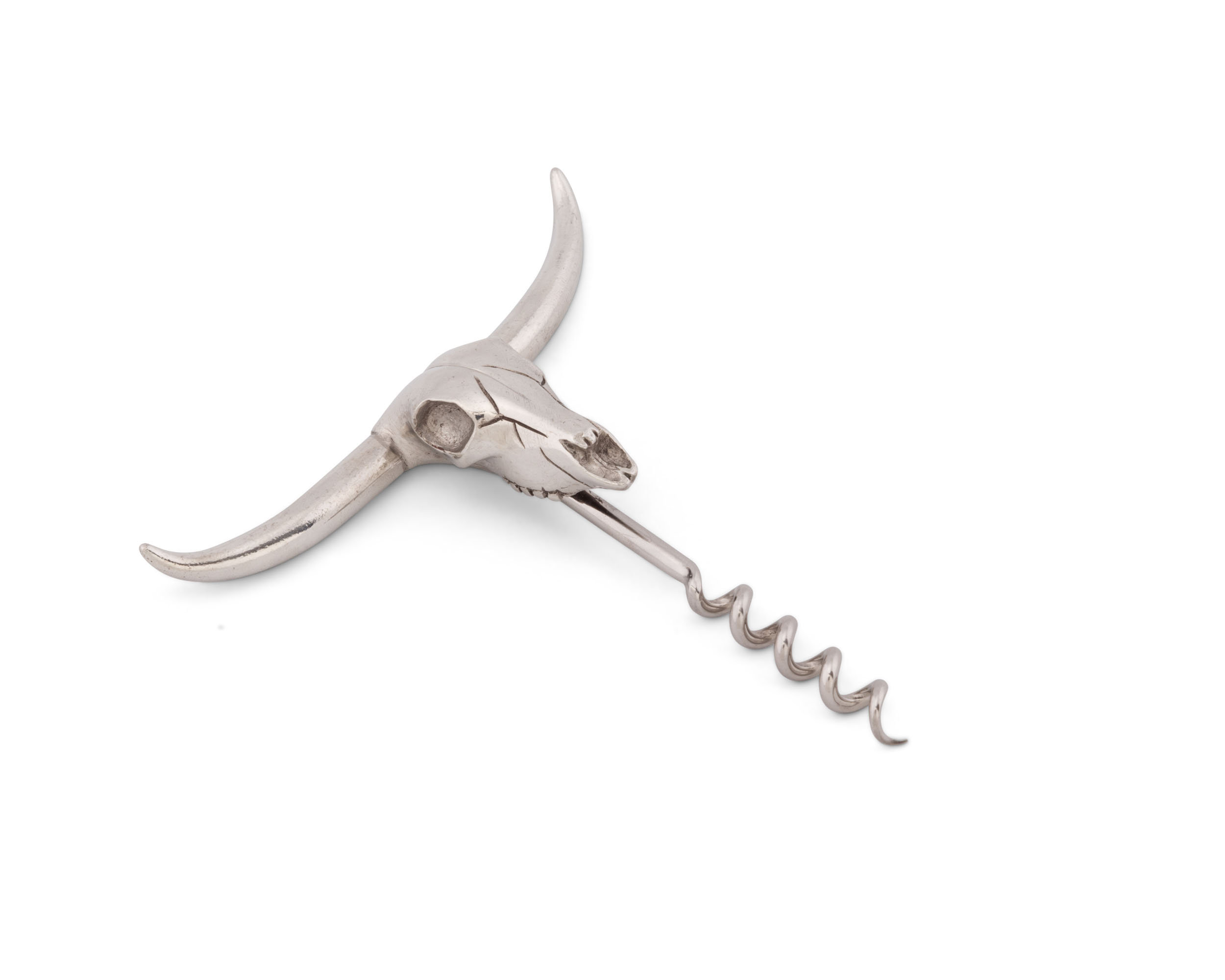 Vagabond House Western Pewter Cow Skull Wine Pull Corkscrew | Wayfair