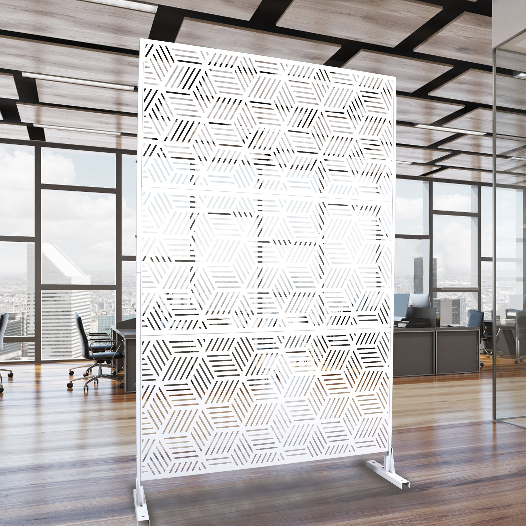 DELTA FURNITURE Outdoor & Indoor Privacy Screen Metal Privacy Screen ...