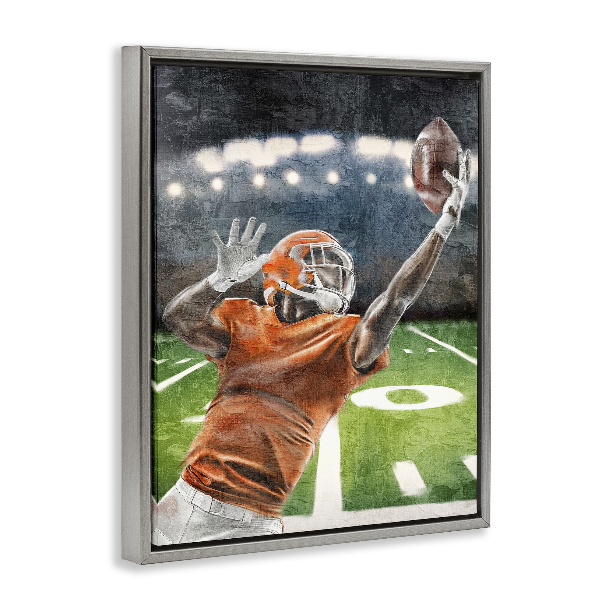 Latitude Run® Athlete Catching Football Floating Frame, design by Kim ...