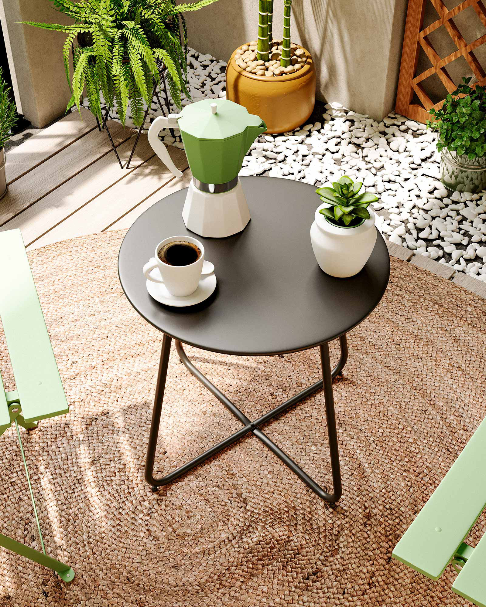 Ebern Designs 17" Metal Side Table | Wayfair