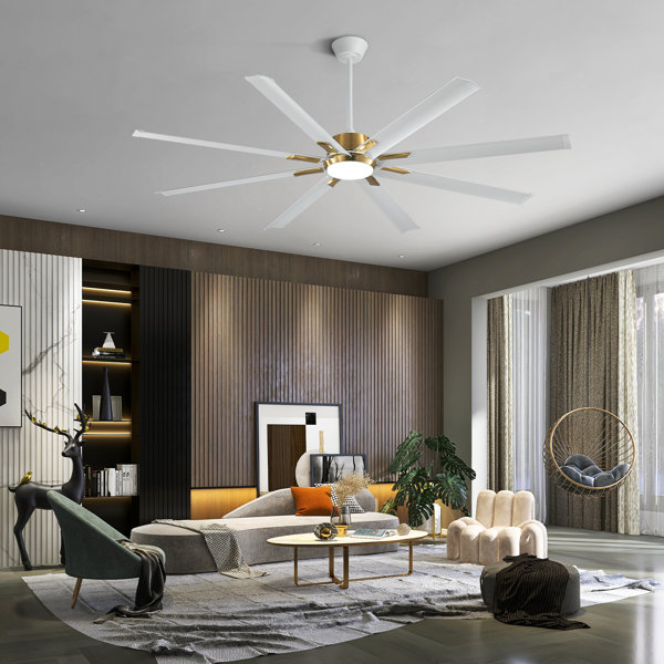 Mercer41 Feleshia 72'' 8-Blade Reversible Ceiling Fan with Remote ...
