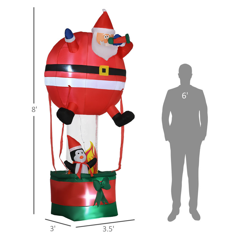 The Holiday Aisle® Santa Inflatable & Reviews | Wayfair