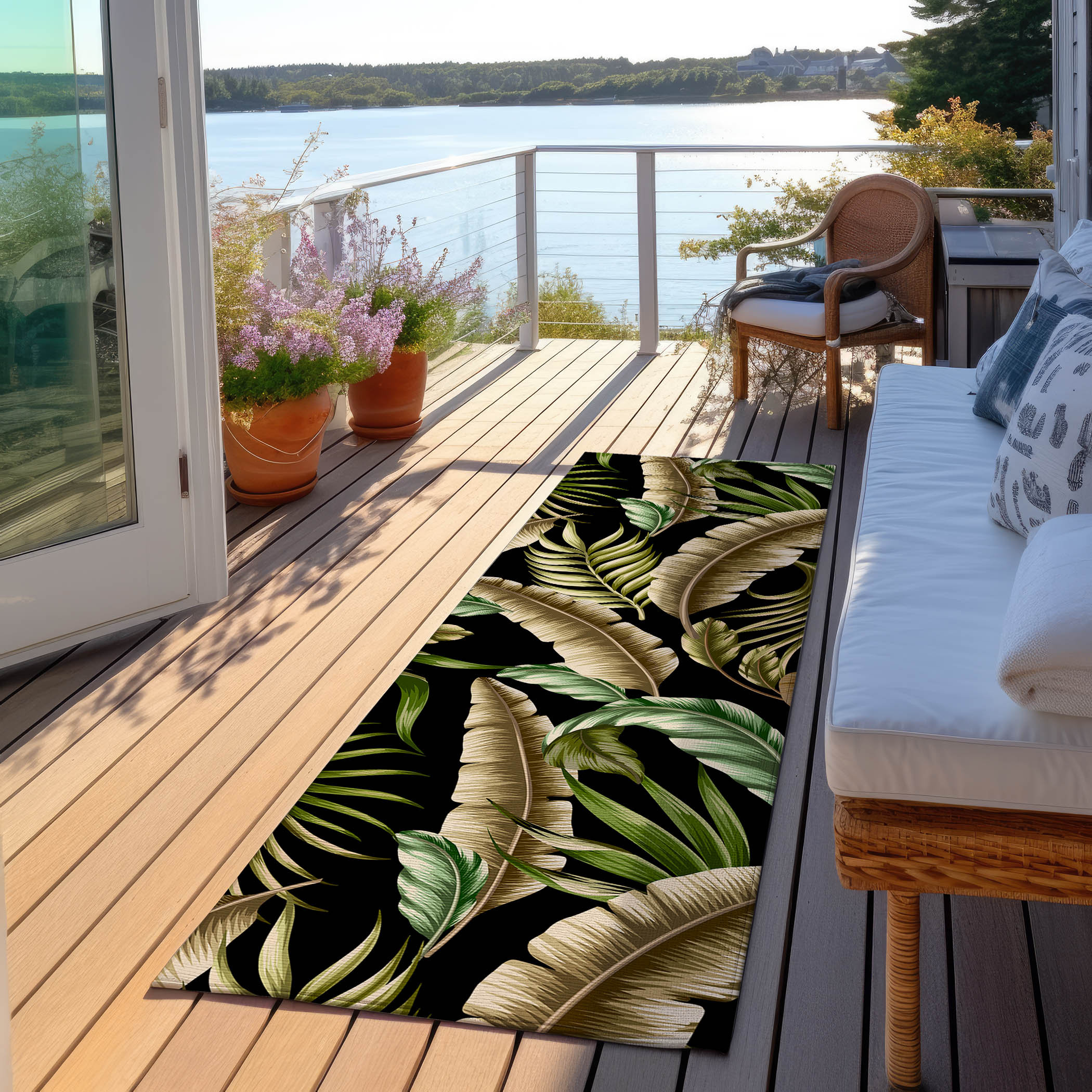 Beachcrest Home Braggs Indoor/Outdoor Area Rug with Non-Slip Backing ...