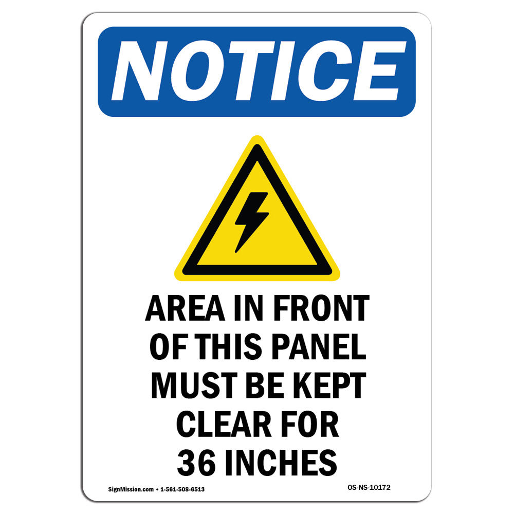 SignMission Osha Notice Area in Front of This Sign with Symbol | Wayfair