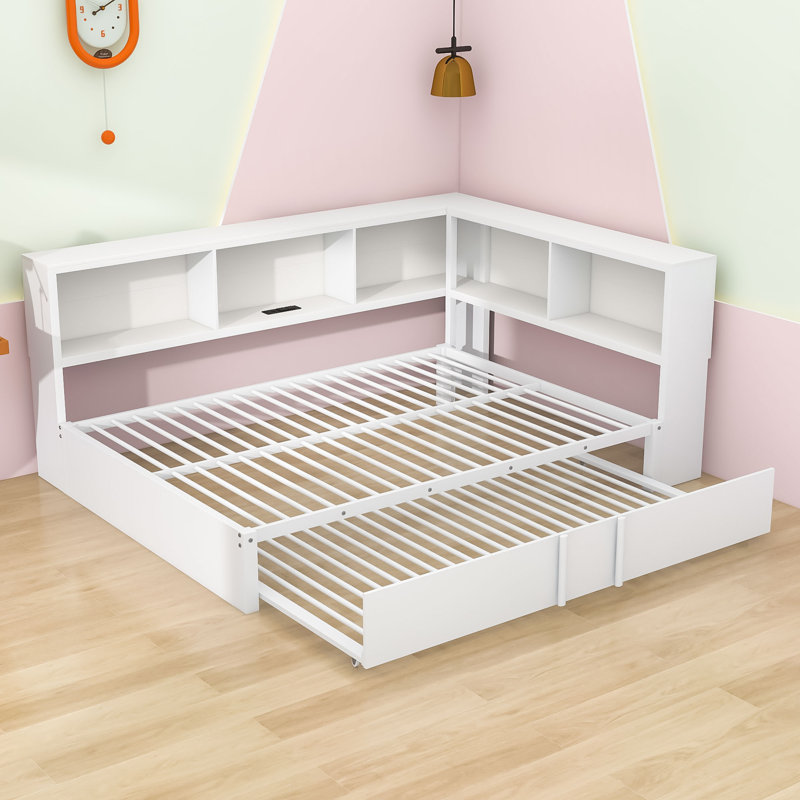 Lark Manor™ Desarai Full Size Metal Daybed with Twin Trundle, Storage ...