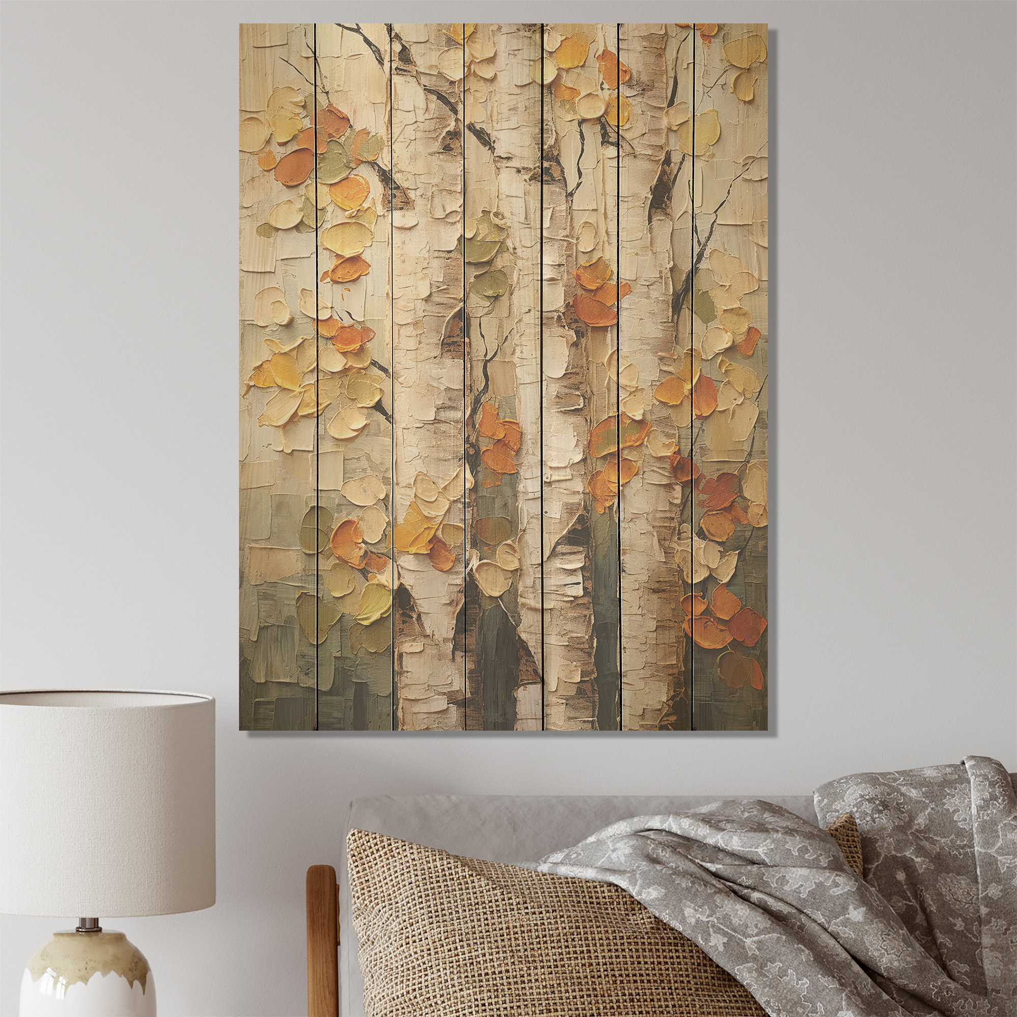 Millwood Pines Beige Tree American Basswood I - Tree On Wood Print ...