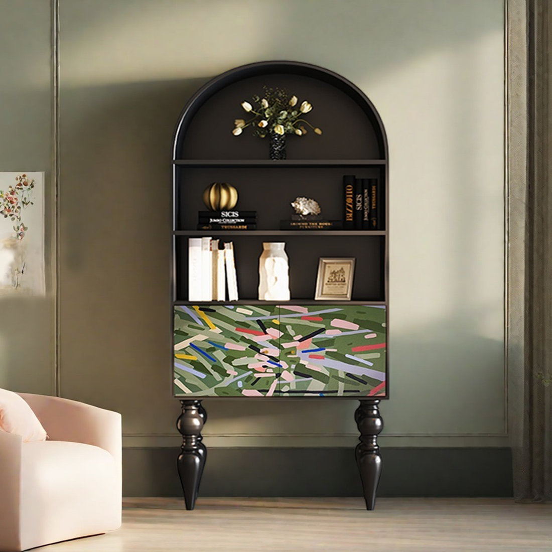 interanest Modern art interesting display bookcase | Wayfair