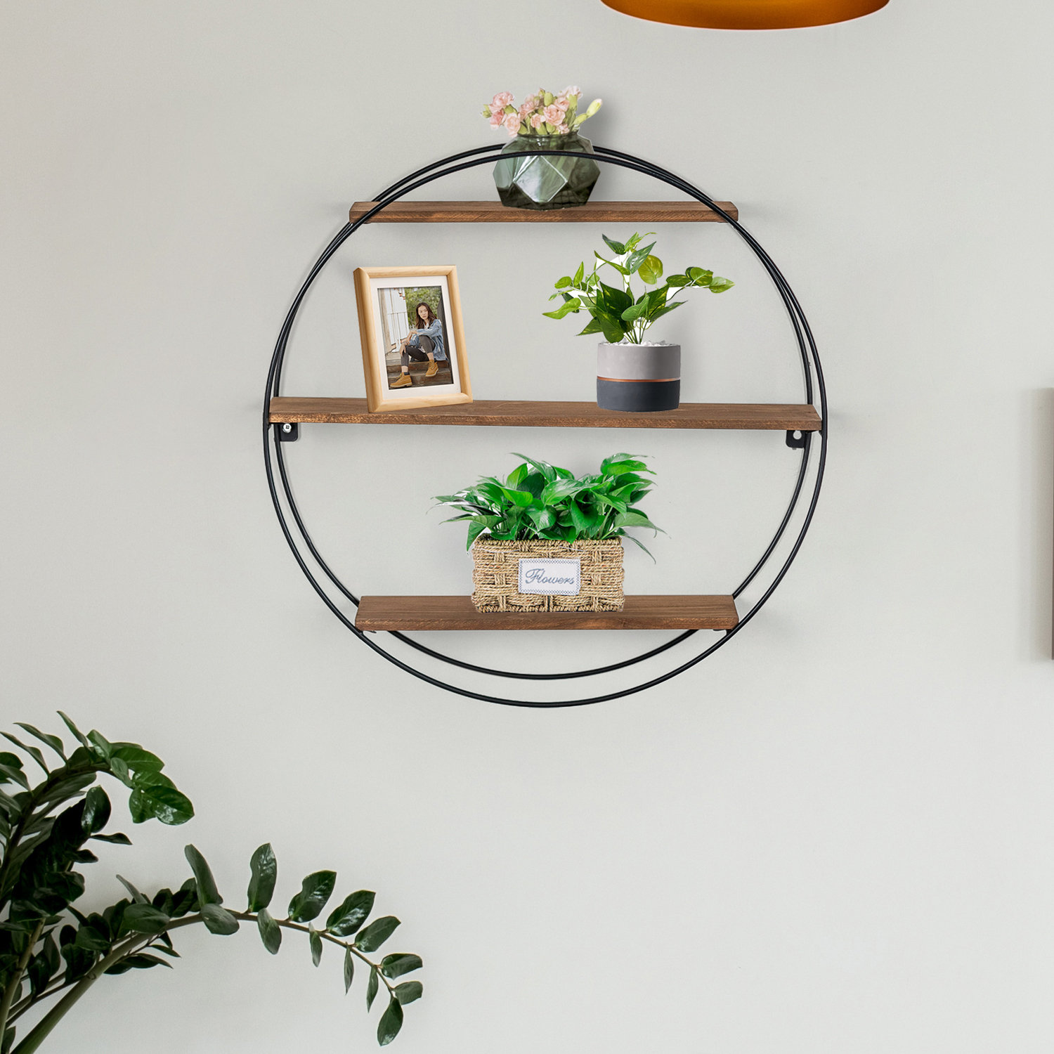 17 Stories Daishaun 3 Piece Circle Floating Shelf & Reviews - Wayfair ...