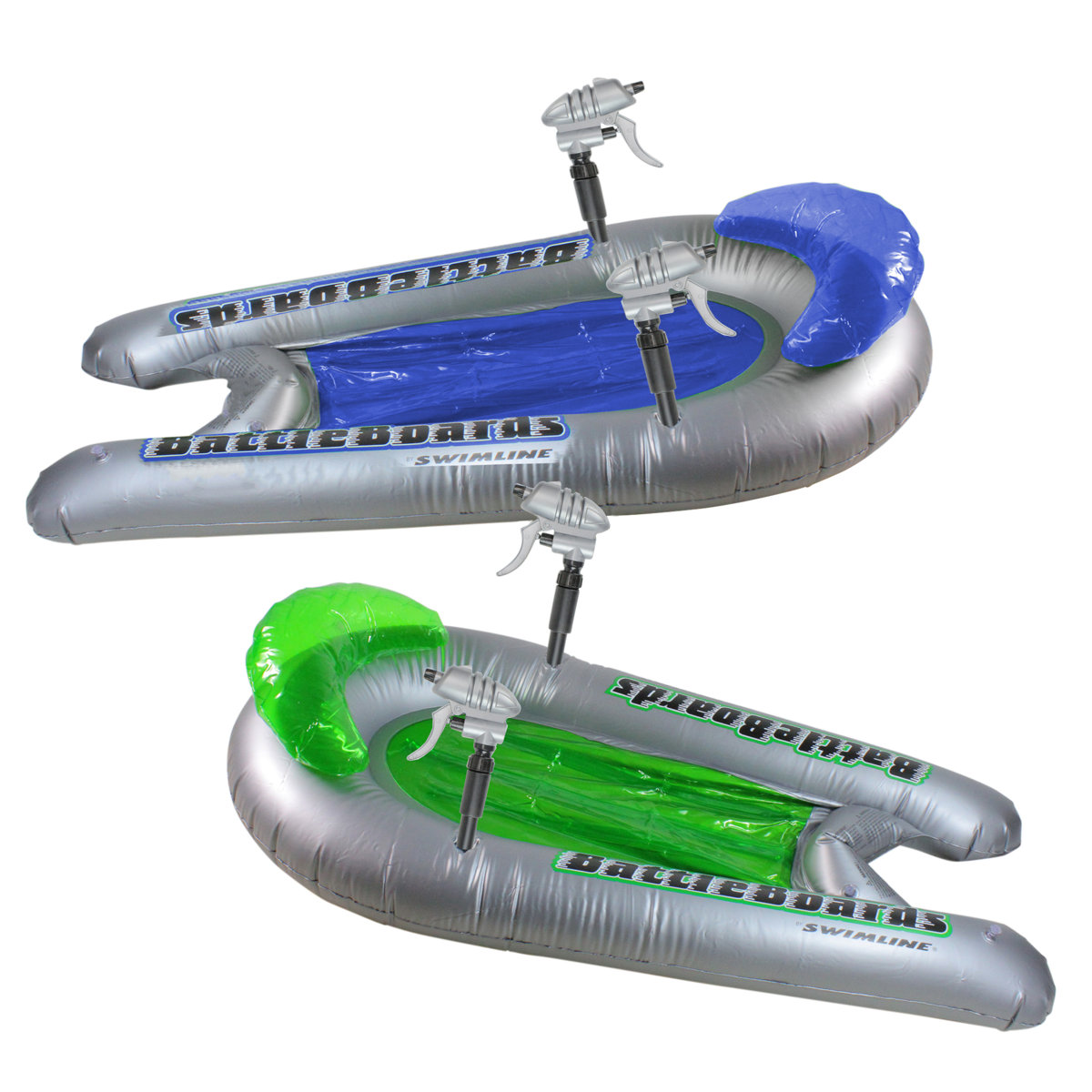 Pool Central Set Of 2 Blue Water Sport Inflatable Battle Board Swimming ...