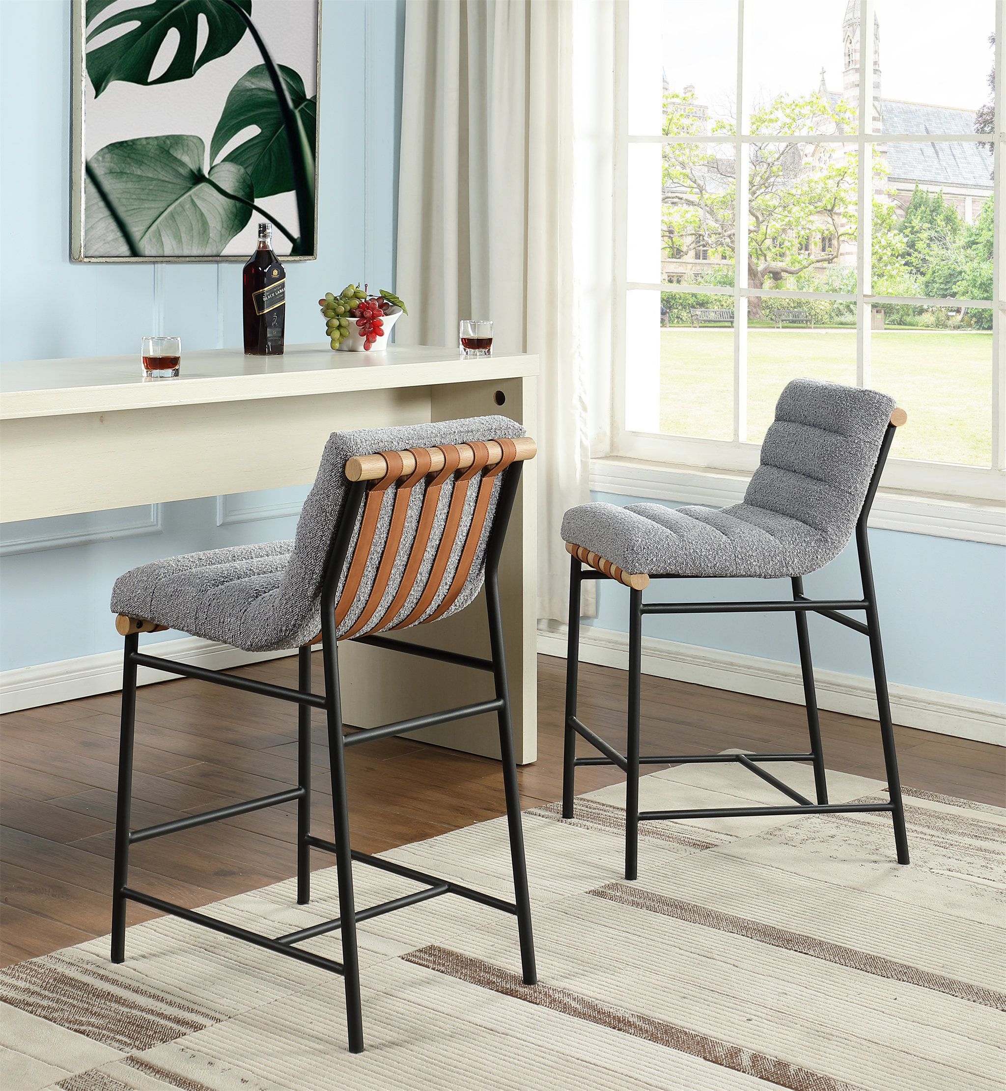 Canora Grey Chaise à hauteur de comptoir avec revêtement - Wayfair Canada