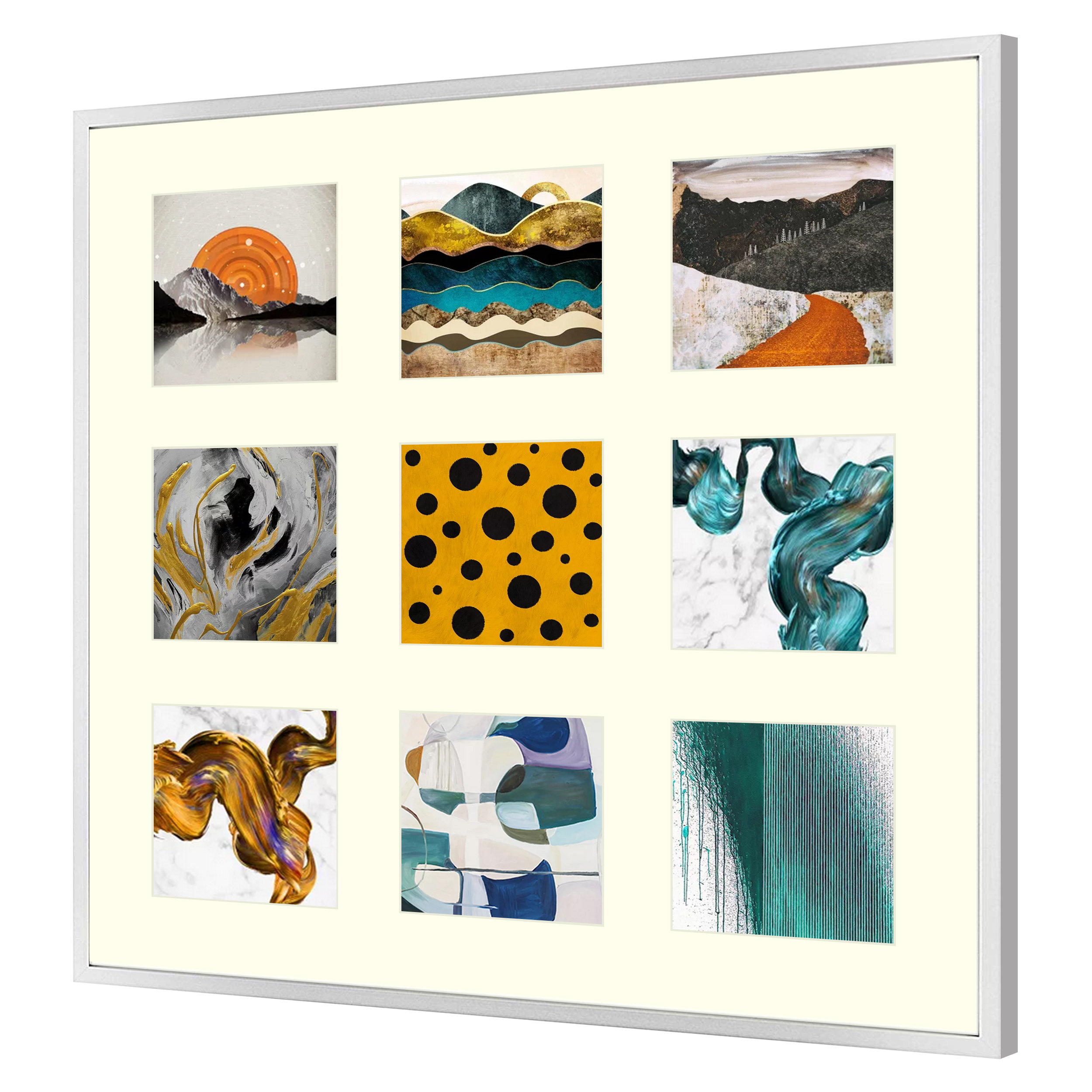 Latitude Run® Arhaam 16x16 Collage Picture Frame, Multiple Metal Frames ...