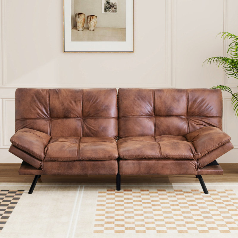 George Oliver Oppelo 71'' Upholstered Convertible Sofa, Twin Sleeper ...