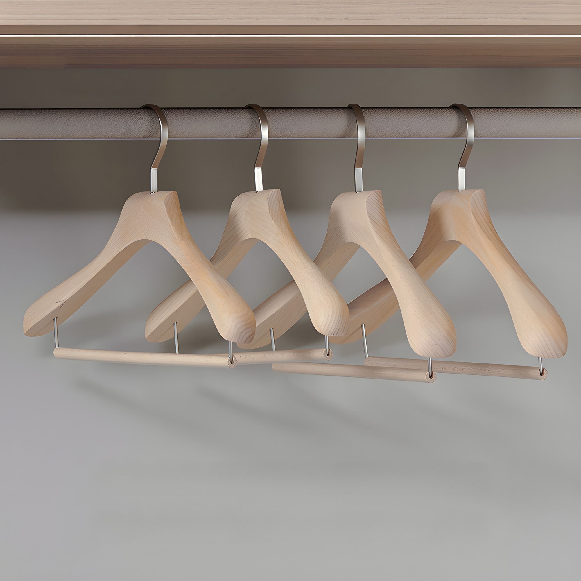 lingfan "Premium Solid Beechwood Hangers: Imported Natural Wood Design ...