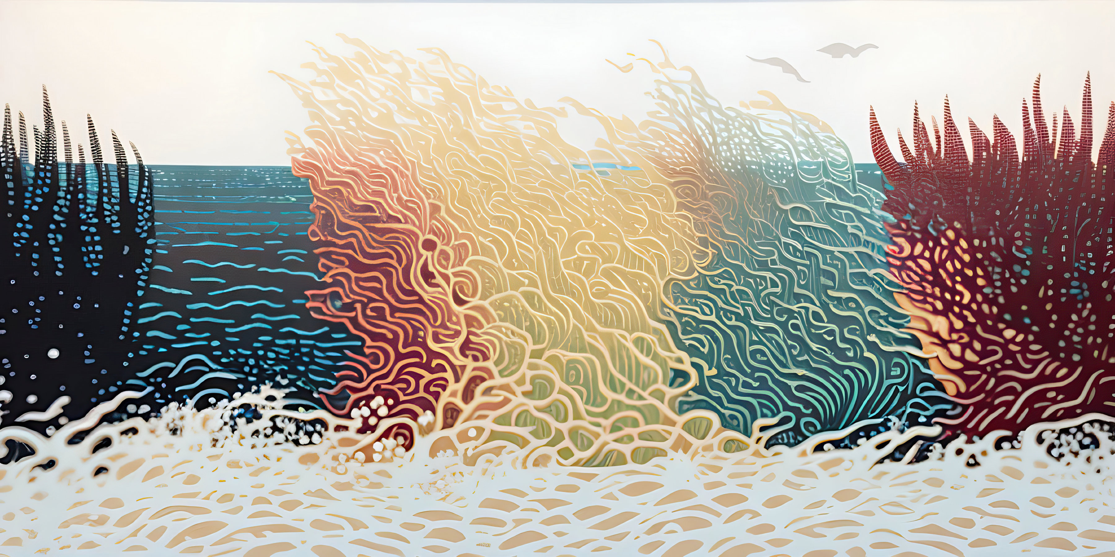 Brayden Studio® Fakiha Loon Peak® "Modern Earth 234" Canvas Print By ...