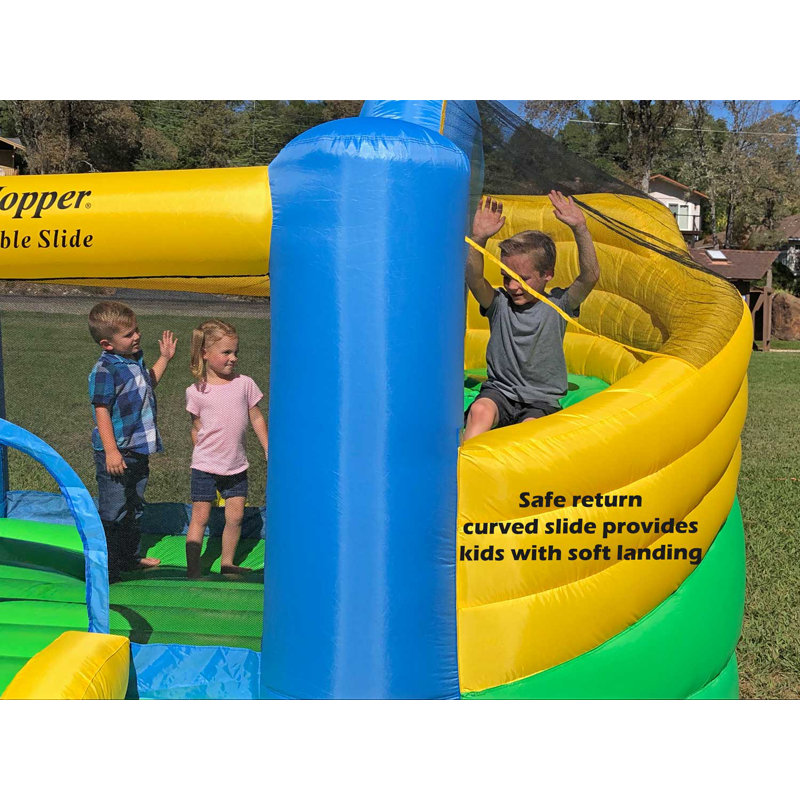 Island Hopper Curved Double Slide Recreational Bounce House & Reviews ...
