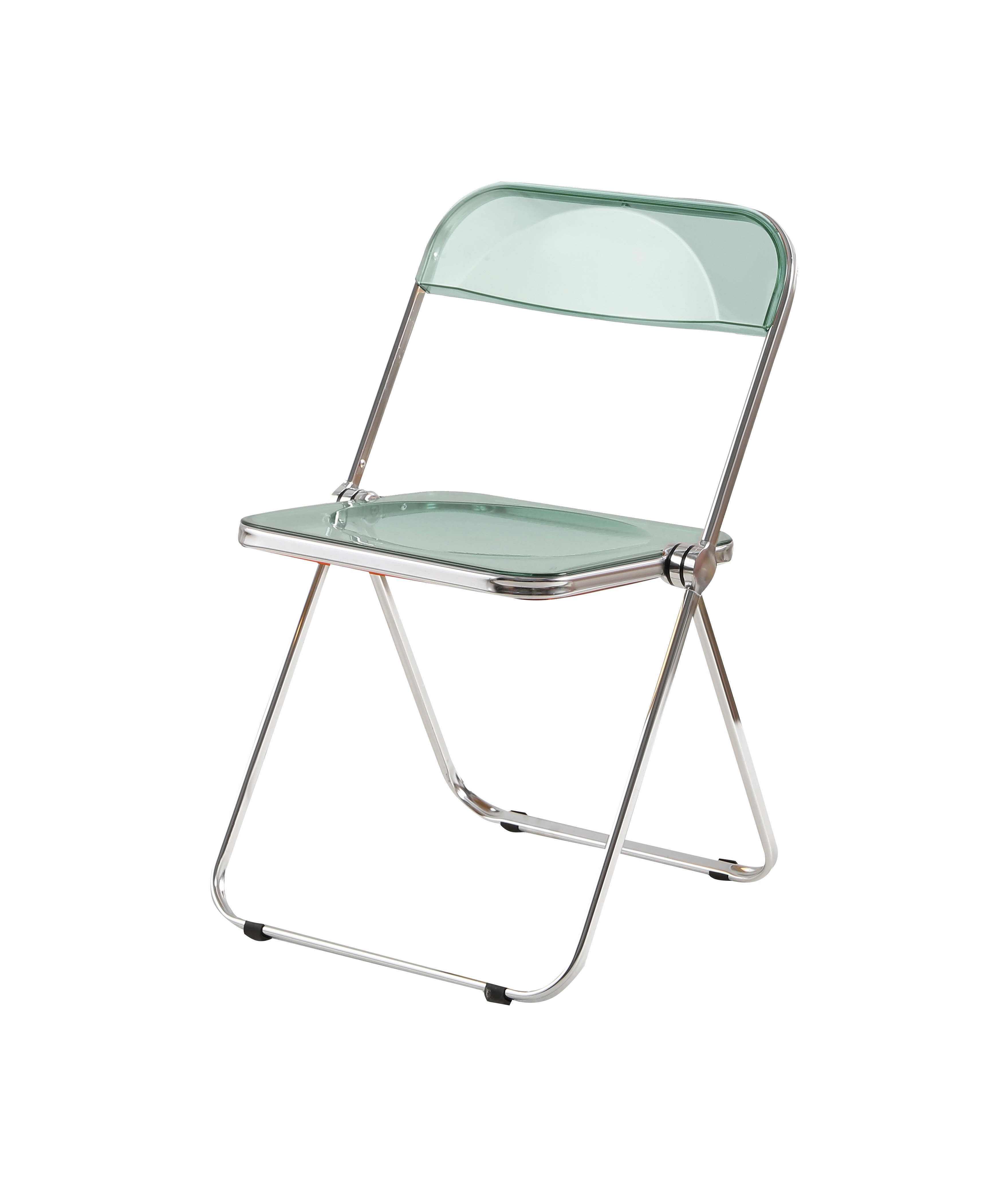Inbox Zero Folding Blue-Green Chair Transparent Chairs-Ghost Stackable ...