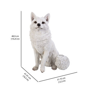 Hi-Line Gift Ltd. Snow Fox Statue & Reviews | Wayfair