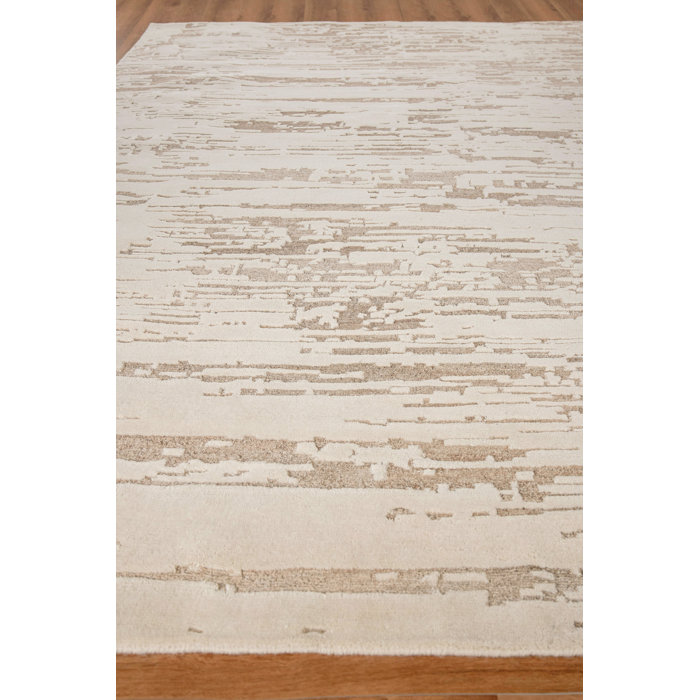 Exquisite Rugs Hand-Knotted Light Beige Area Rug | Perigold