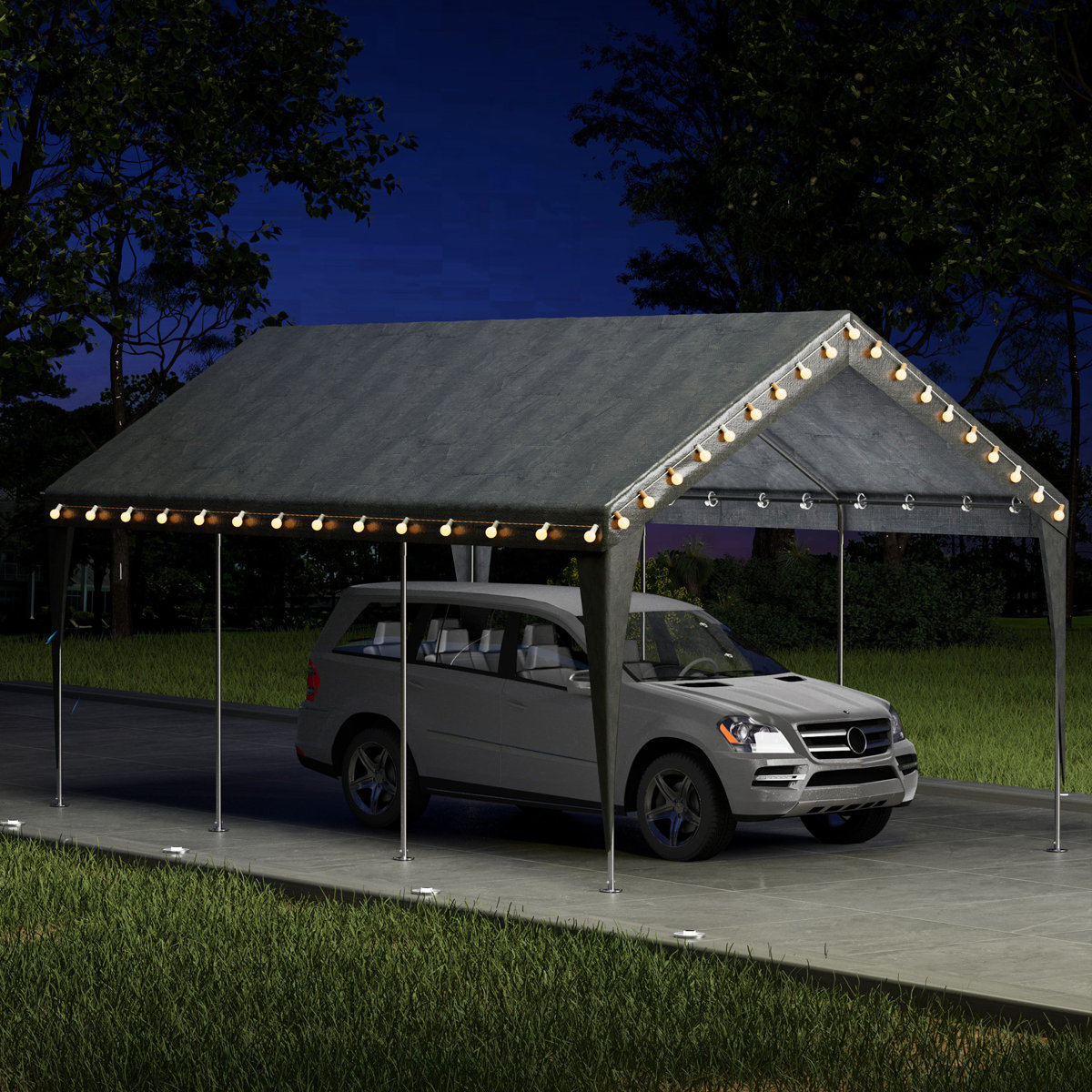 EROMMY 10 Ft.W X 20 Ft.D Outdoor Carports Heavy Duty | Wayfair