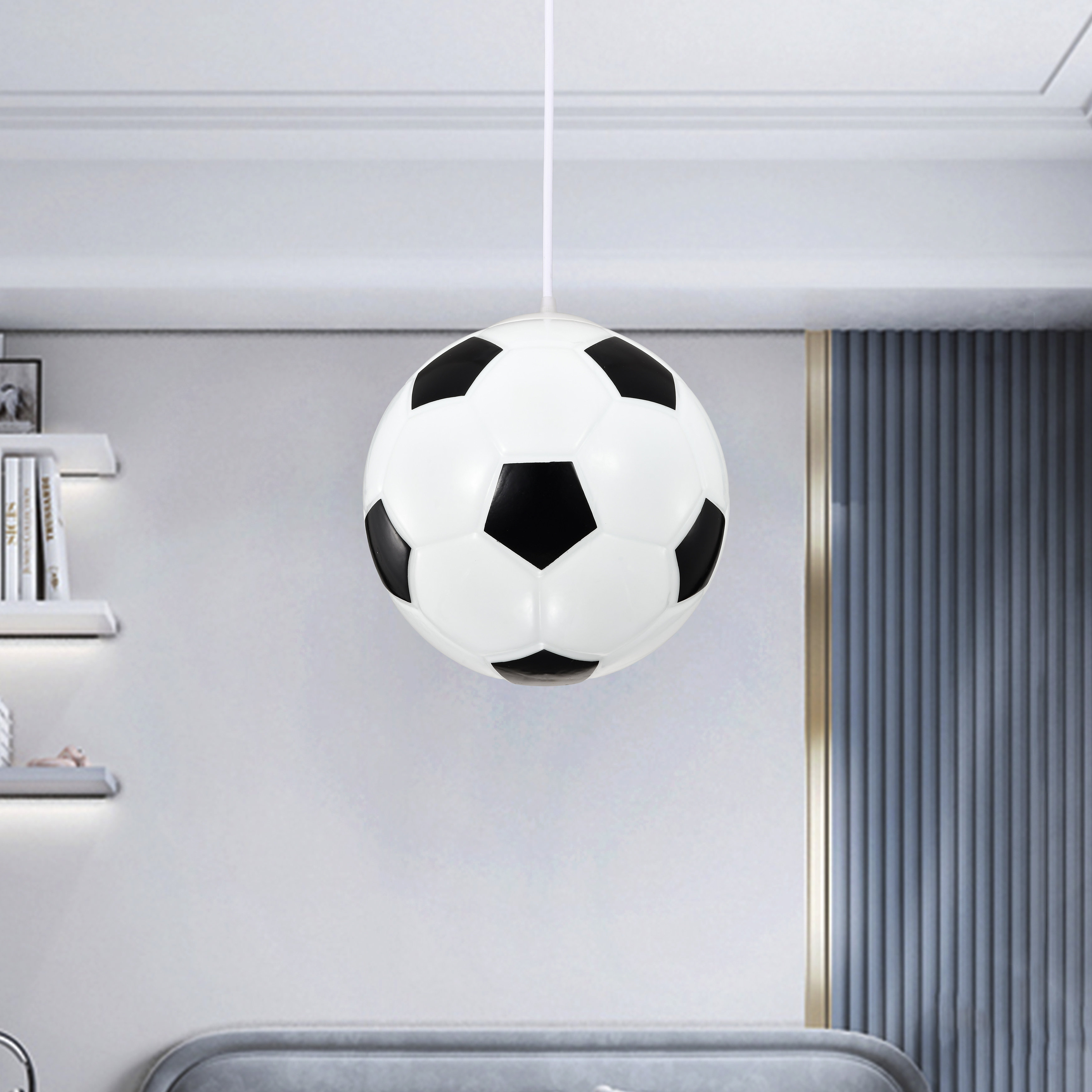 Wrought Studio™ Mejas Black And White Soccer Ball 1-light Soccer ...
