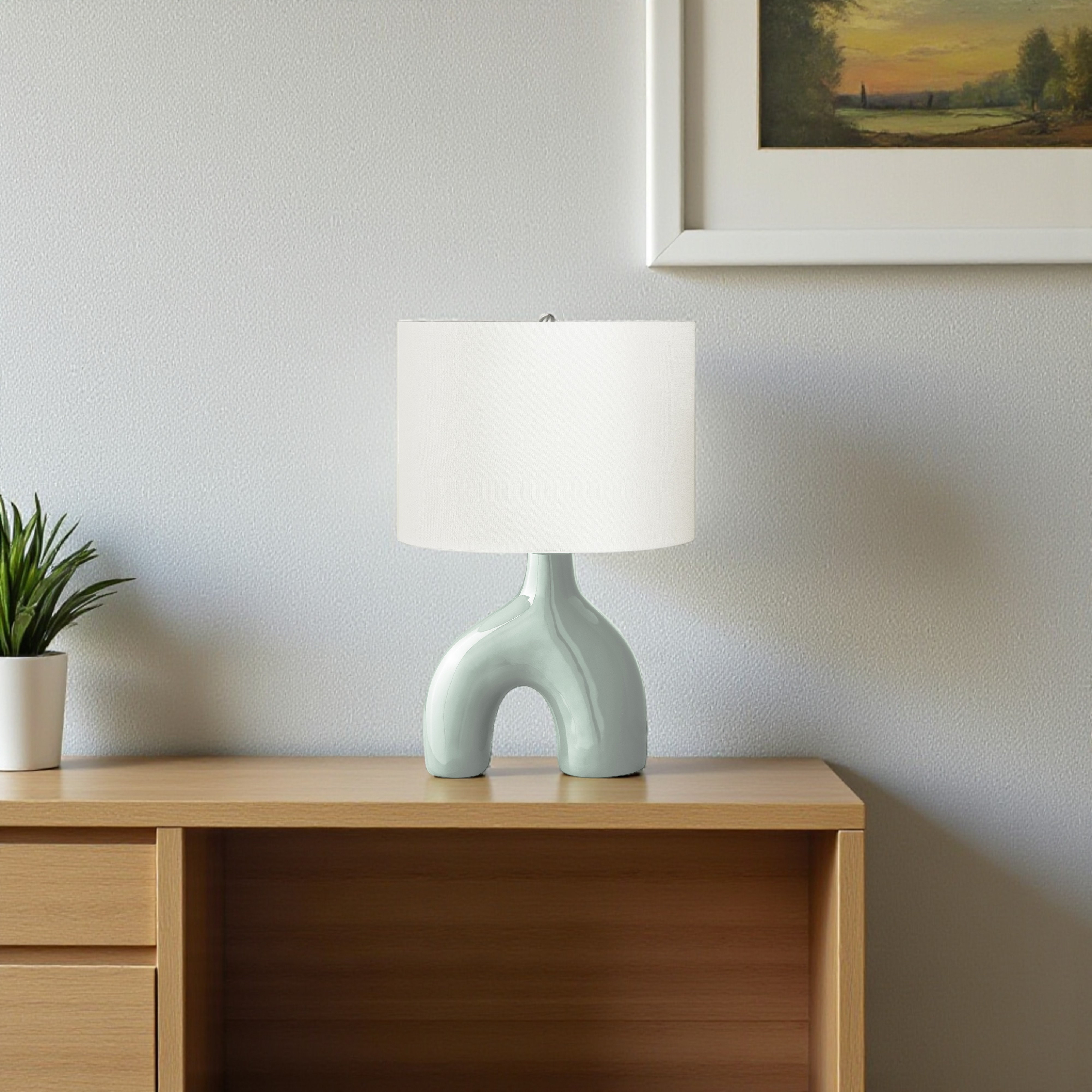 Wade Logan® Eris Green Ceramic Table Lamp | Wayfair