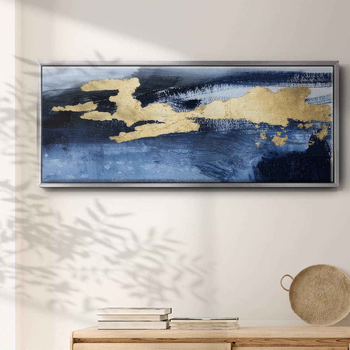 Wexford Home Gilded Indigo Sea I - Framed Canvas | Wayfair