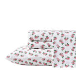 Laura Ashley Marissa 200 Thread Count Floral 100% Cotton Percale Sheet ...