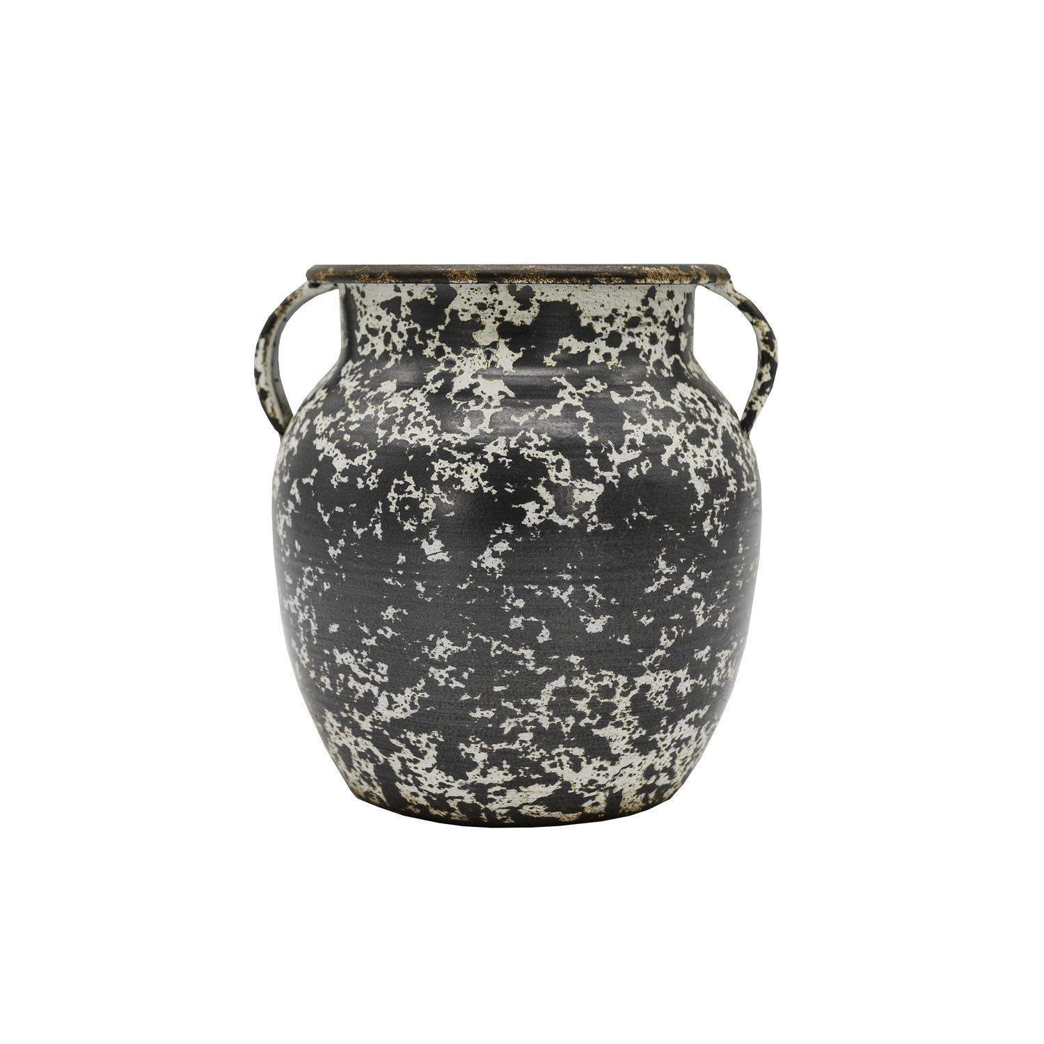 Bungalow Rose Mottled Enamel Urn Bud Vase Antique Grey Metal - Wayfair ...