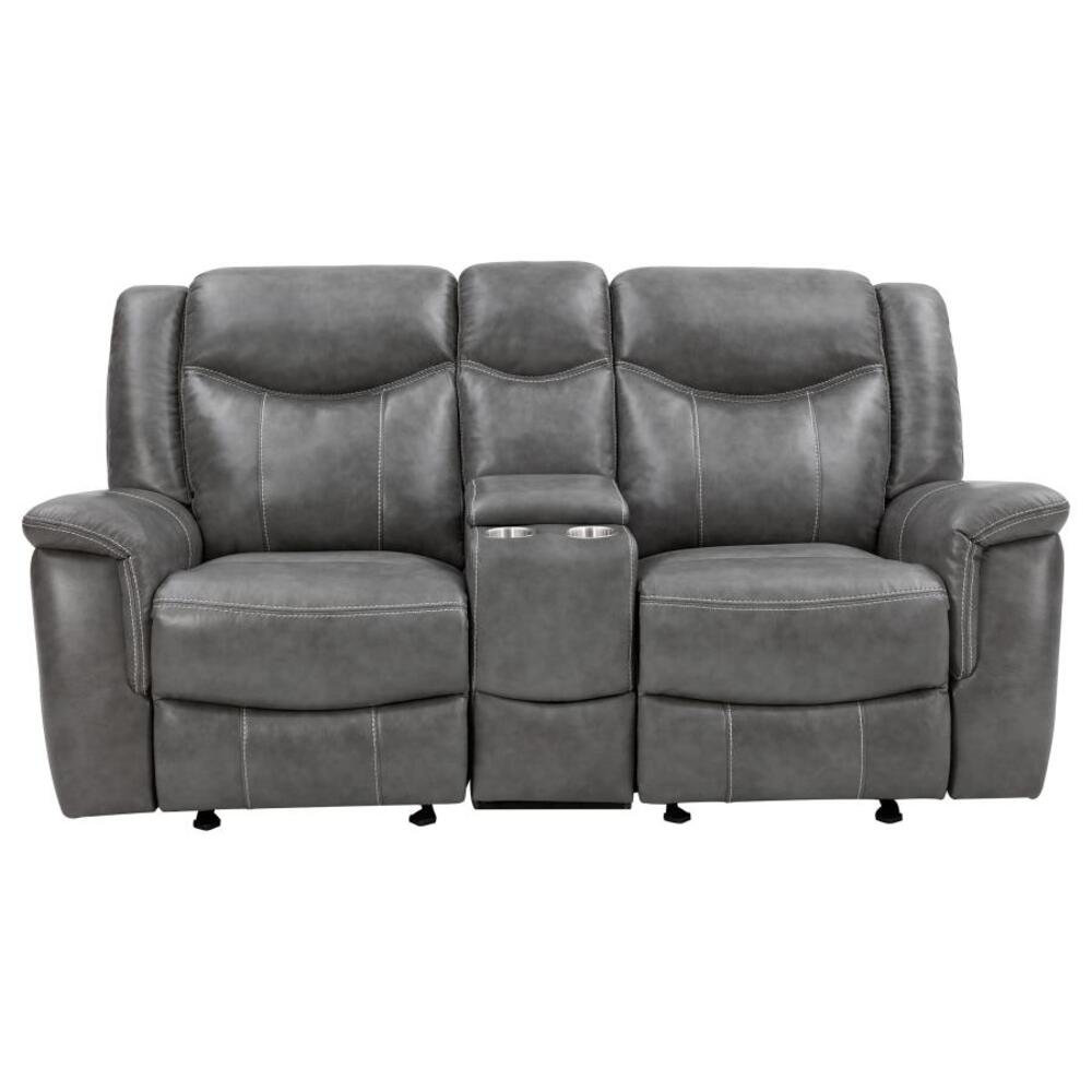 Coaster Conrad Upholstered Padded Arm Motion Sofa Grey | Wayfair