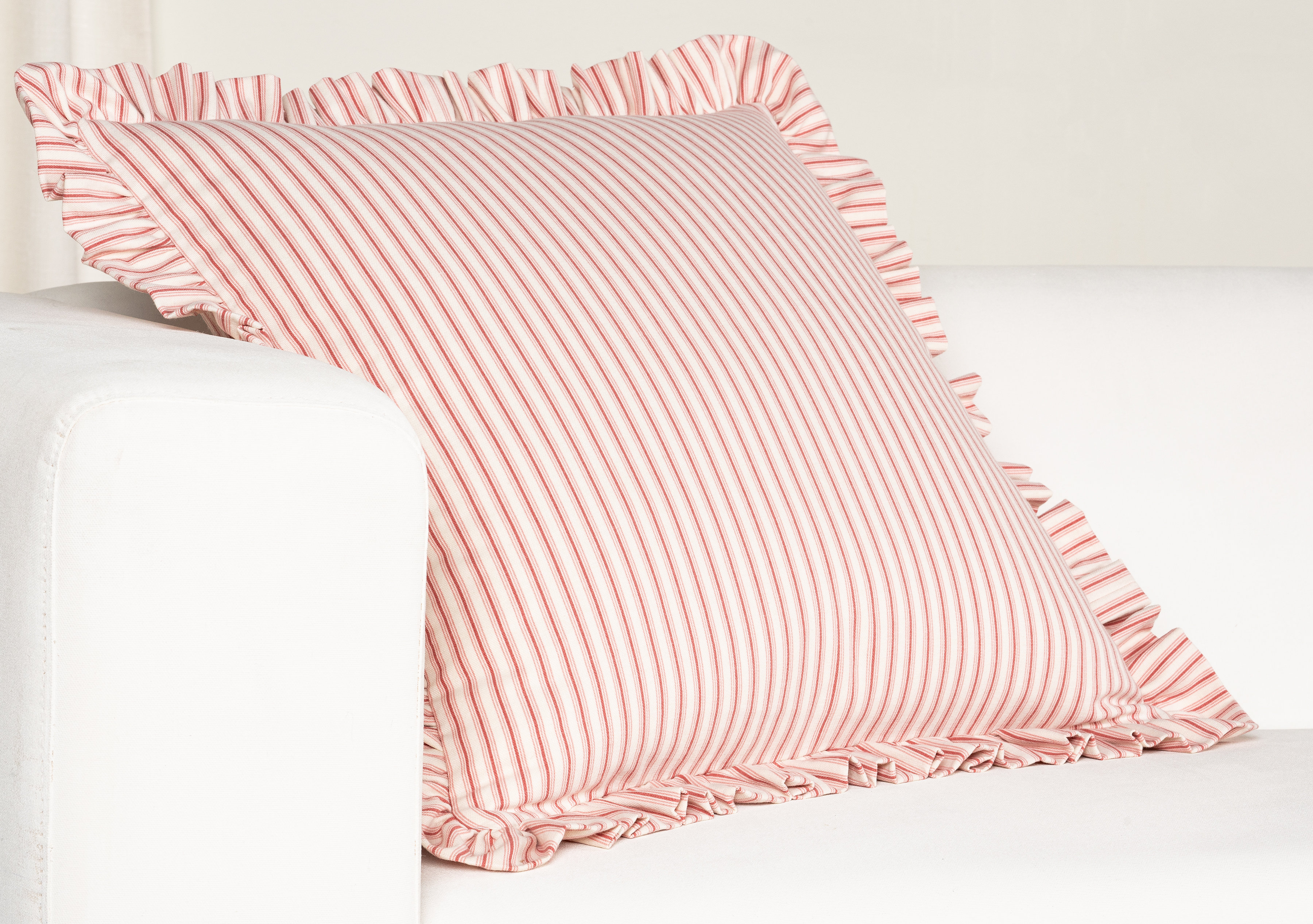 Siscovers Birch Lane Cottage Stripe Calypso Ruffled Accent Pillow | Wayfair