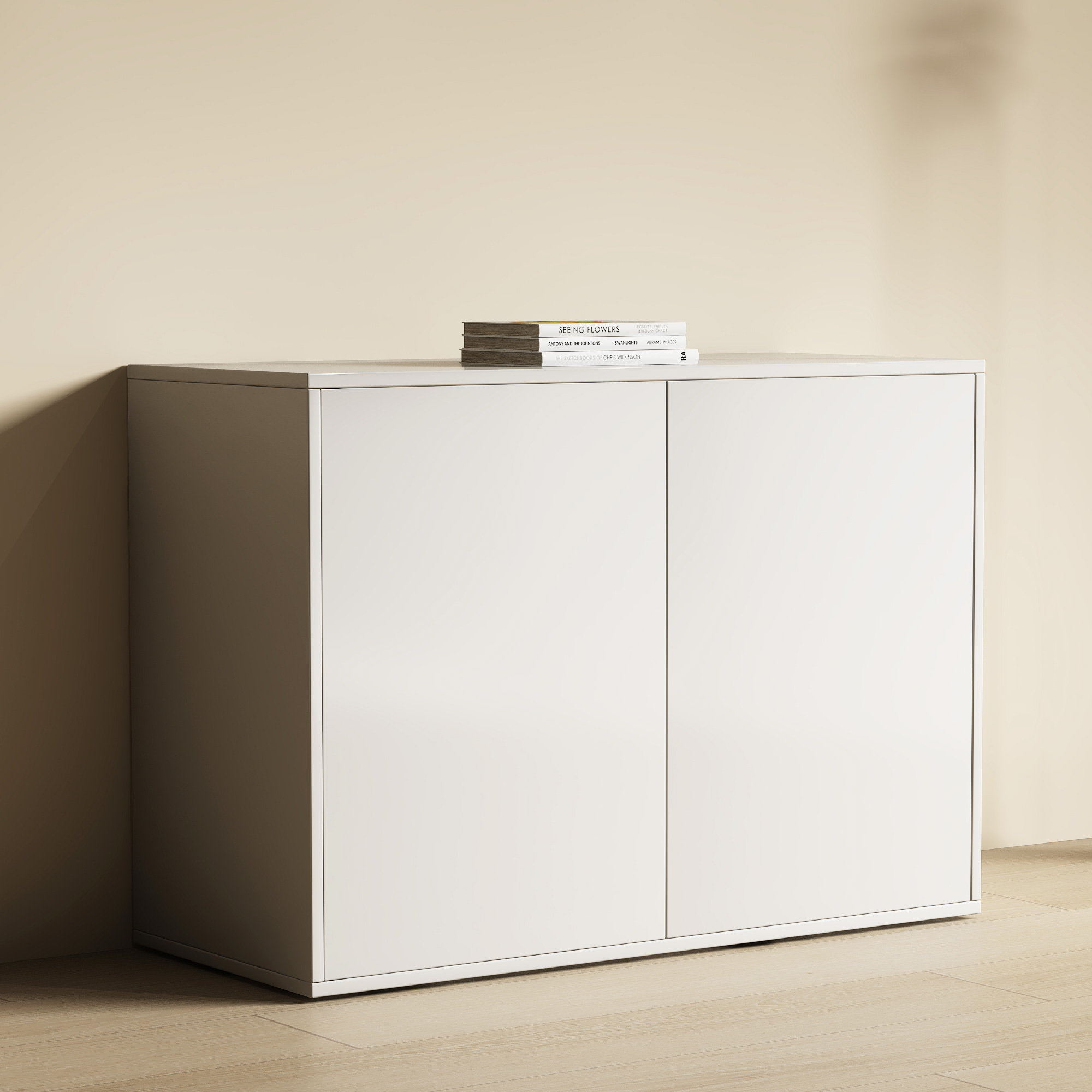 Latitude Run® Brynnan White Modern Storage Cabinet, Suitable For ...