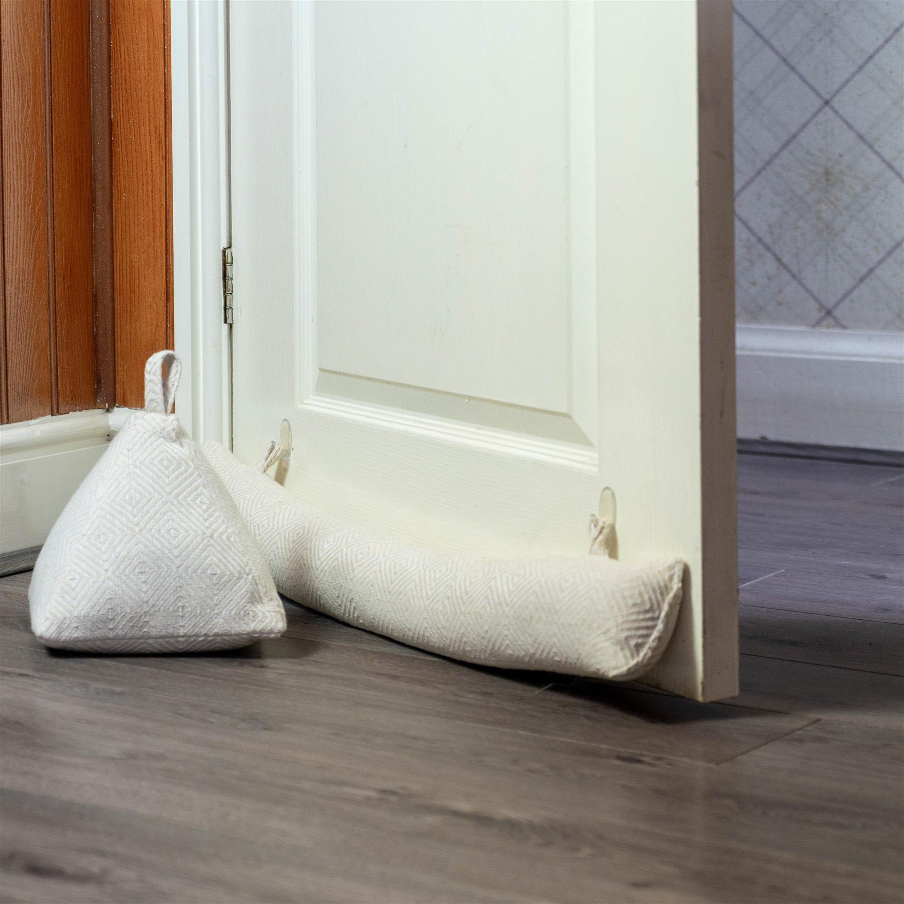 Nicola Spring - Chevron Door Stop & Draught Excluder Set | Wayfair.co.uk