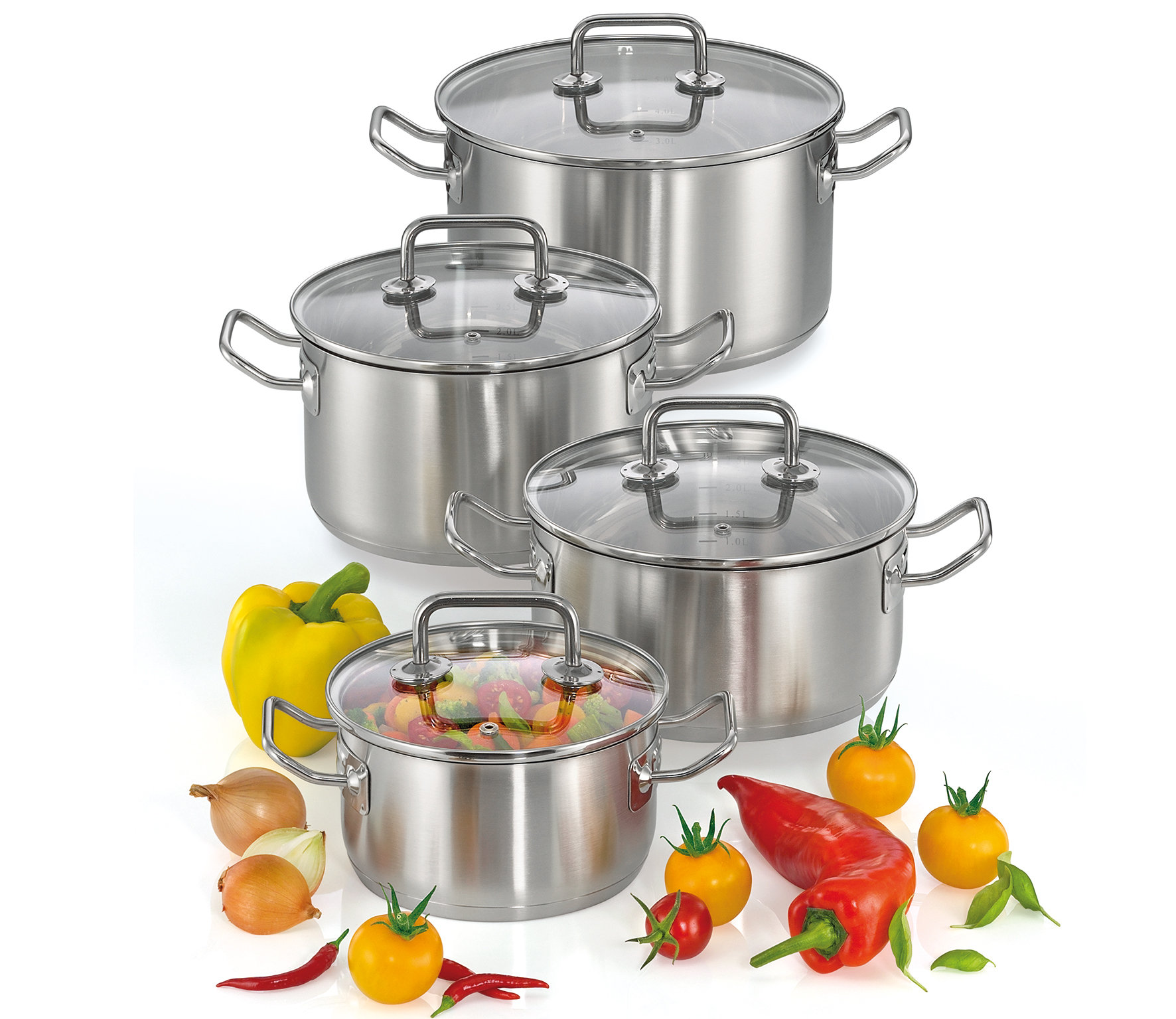 Frieling 15.05 Quarts Non-Stick Stainless Steel Pot Set | Wayfair