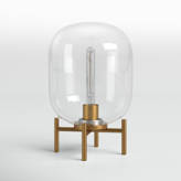 Hokku Designs Brandeis 59'' Black Tray Table Floor Lamp | Wayfair