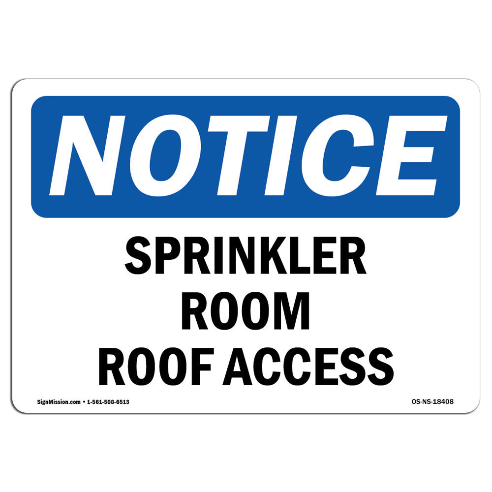 SignMission Sprinkler Room Roof Access Sign | Wayfair