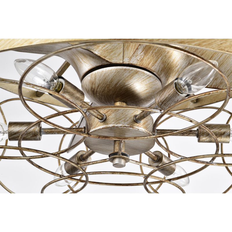 Laurel Foundry Modern Farmhouse® Seay 3 - Blade Caged Ceiling Fan with ...