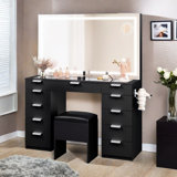 Glass Top Dressing Tables You'll Love | Wayfair.co.uk