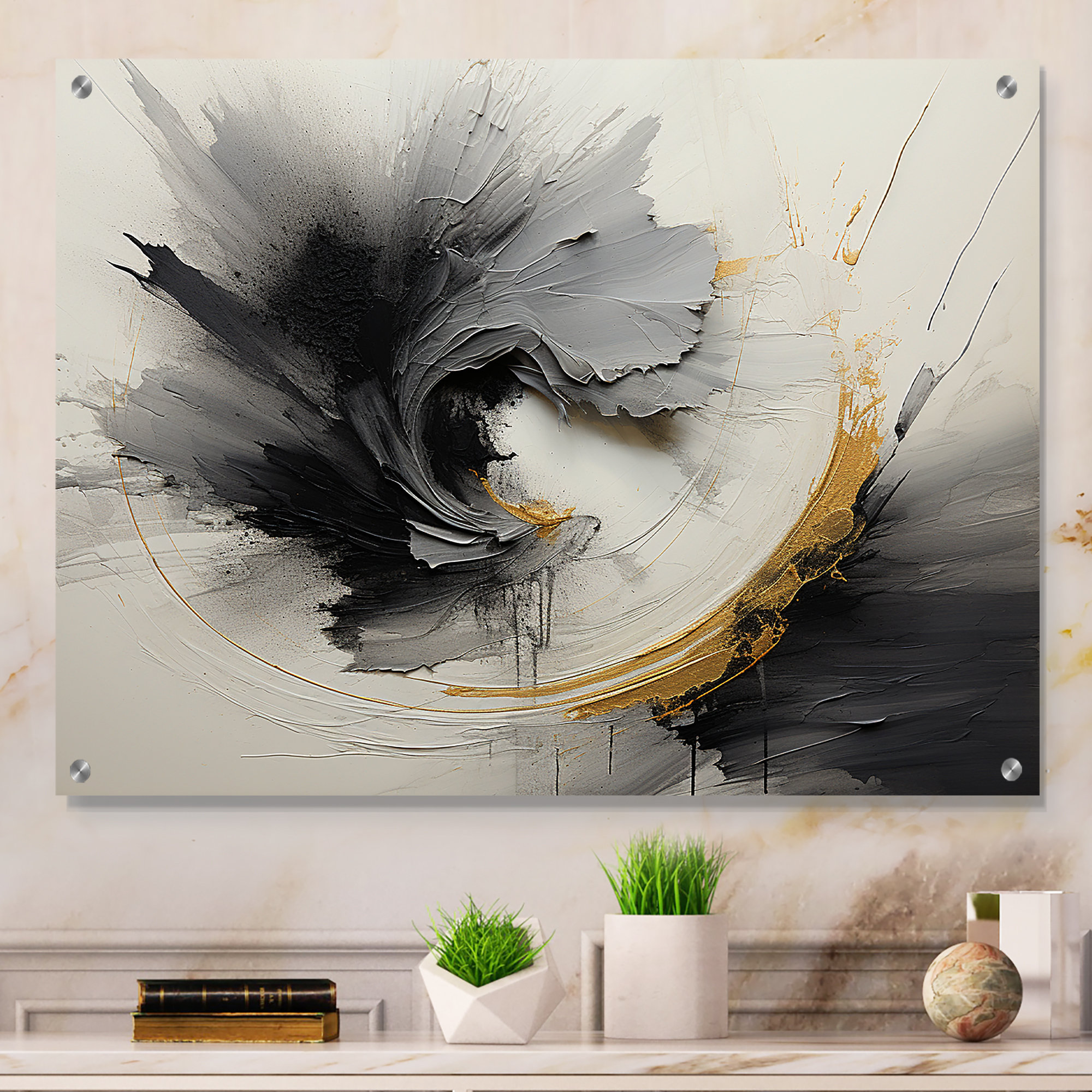 Mercer41 Infinite Motion III - Abstract Spirals Acrylic Wall Art For ...