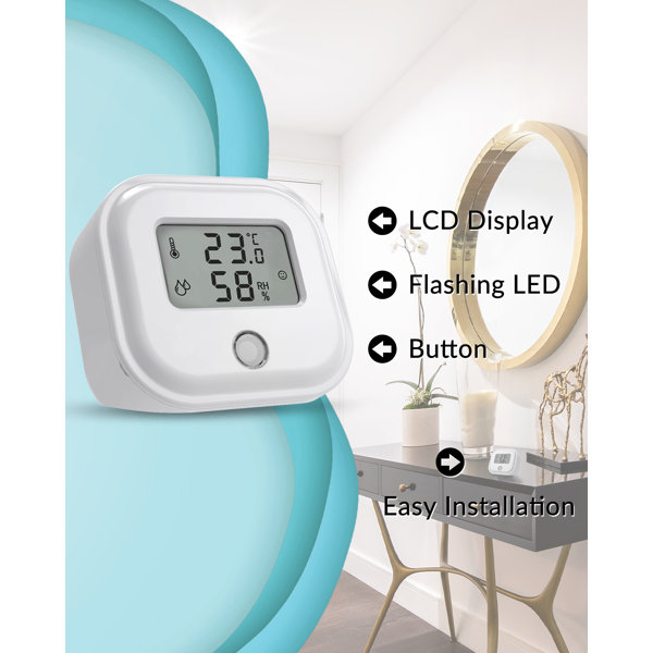 Ecoey Small Hygrometer Thermometer Humidity Meter Digital Monitor ...