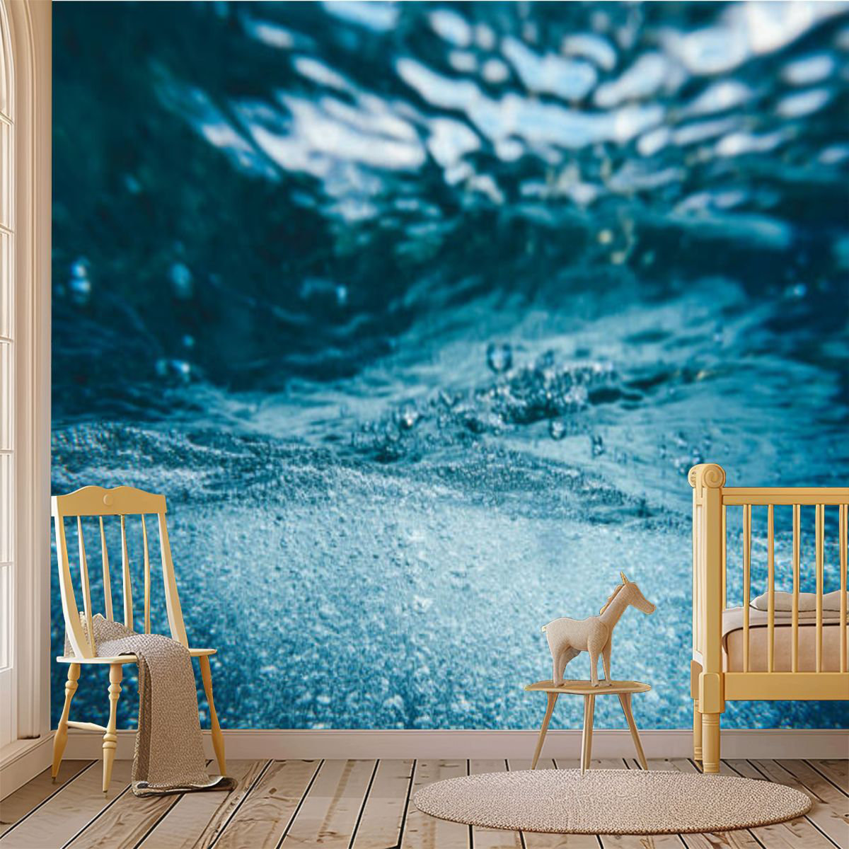 Rosecliff Heights Peel and Stick Canvas Wallpaper Wall Mural Underwater ...