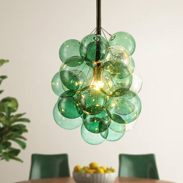 Hokku Designs 1 - Light Glass Globe Bubble Pendant Light & Reviews ...