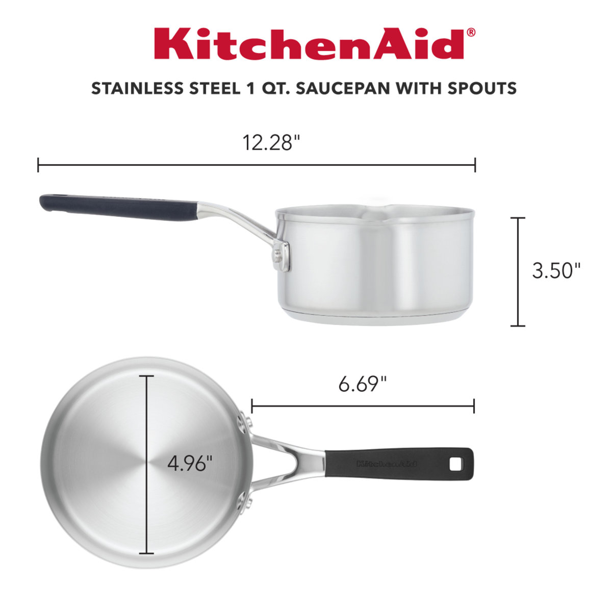 KitchenAid® KitchenAid Stainless Steel Induction Sauce Pan with Pour ...