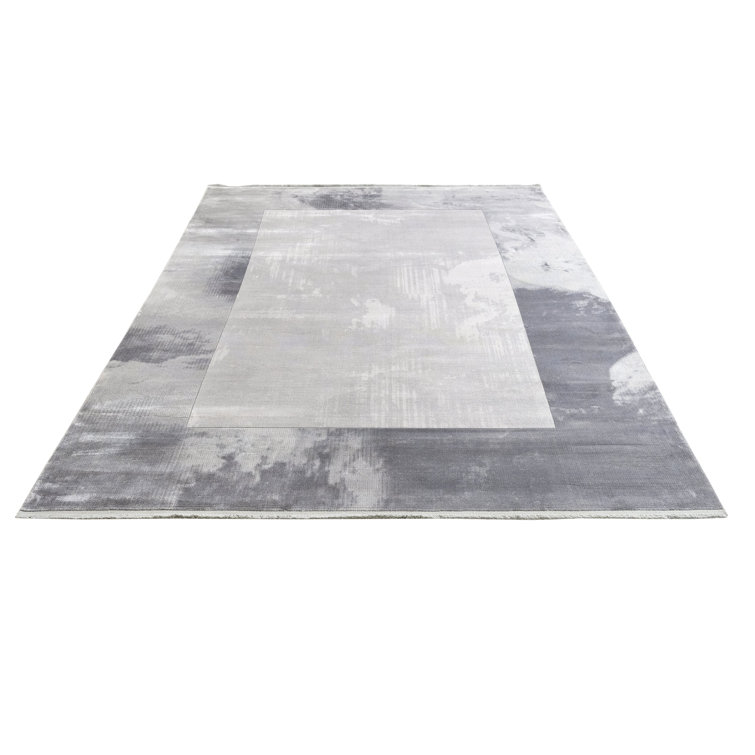 Williston Forge Enya Geometric Machine Woven Grey Area Rug | Wayfair.co.uk