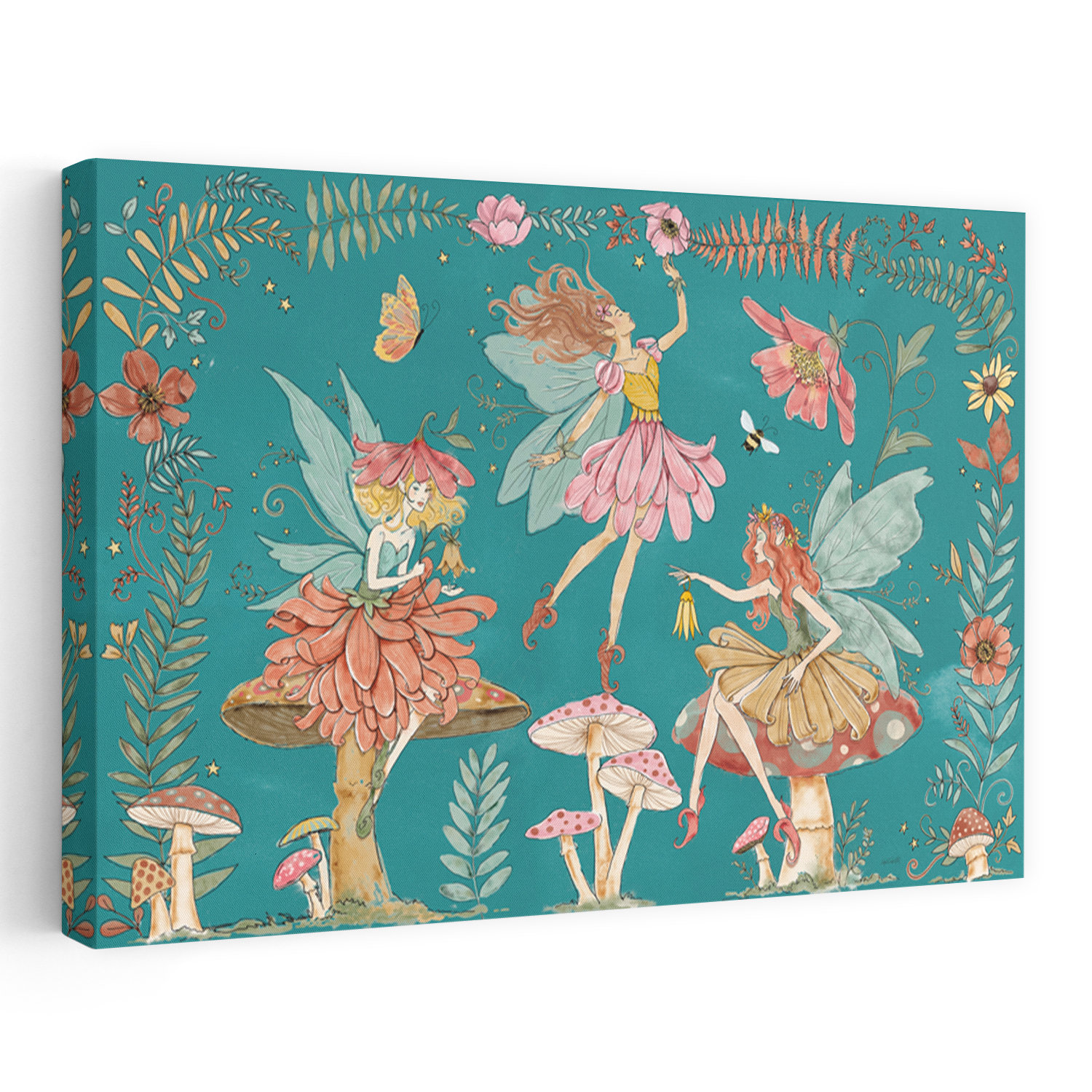 Dakota Fields Garden Fairies Blue I Contemporary Blue Fairie Fairy ...