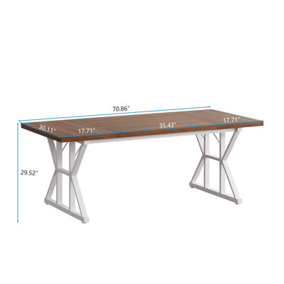 Ebern Designs Rayaan Metal Base Dining Table | Wayfair