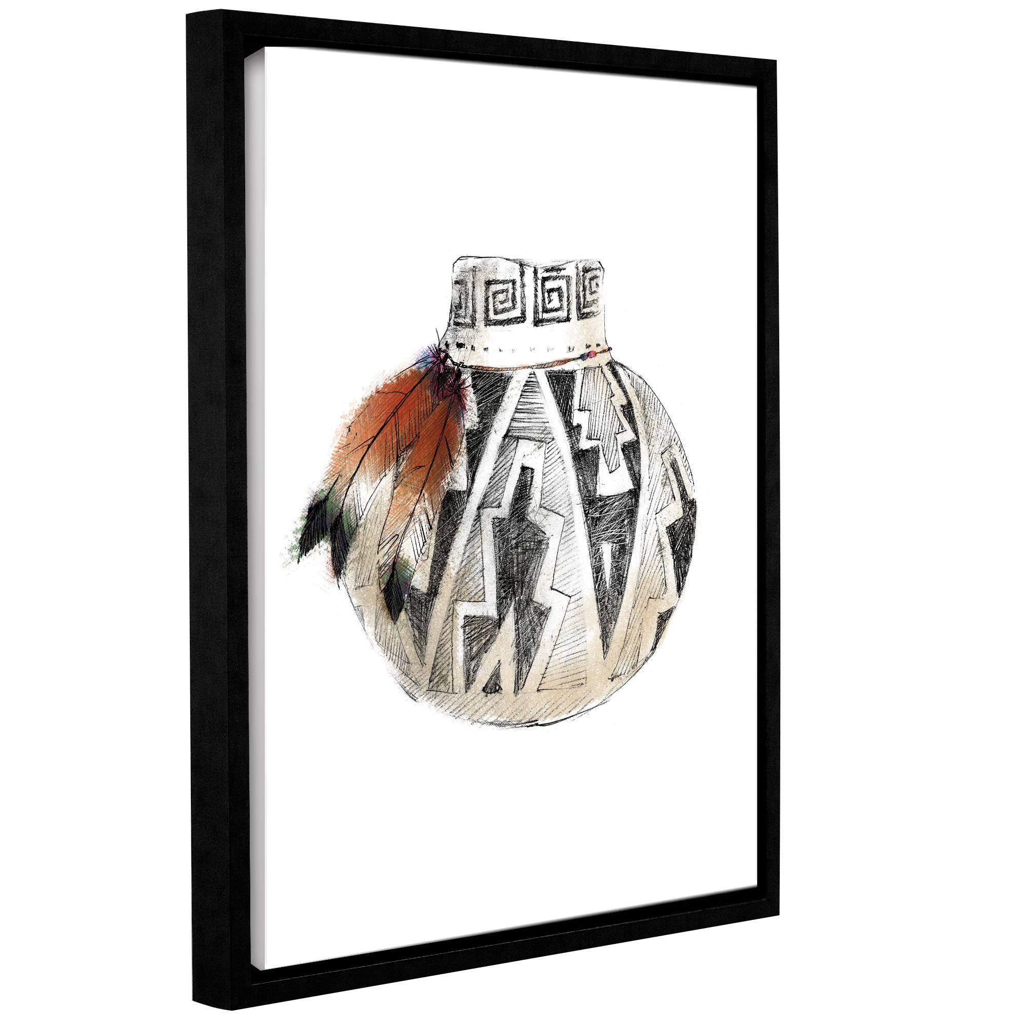 Bungalow Rose 'Indian Pottery' Framed Painting Print & Reviews ...