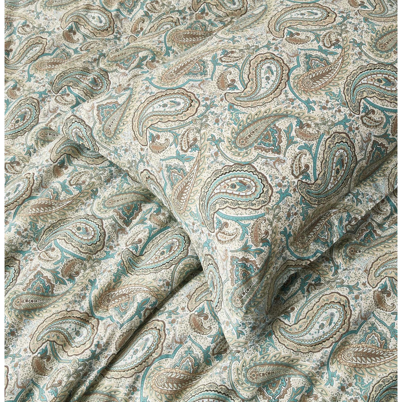 Chezmoi Collection Presley Paisley Floral Printed Reversible Washed ...