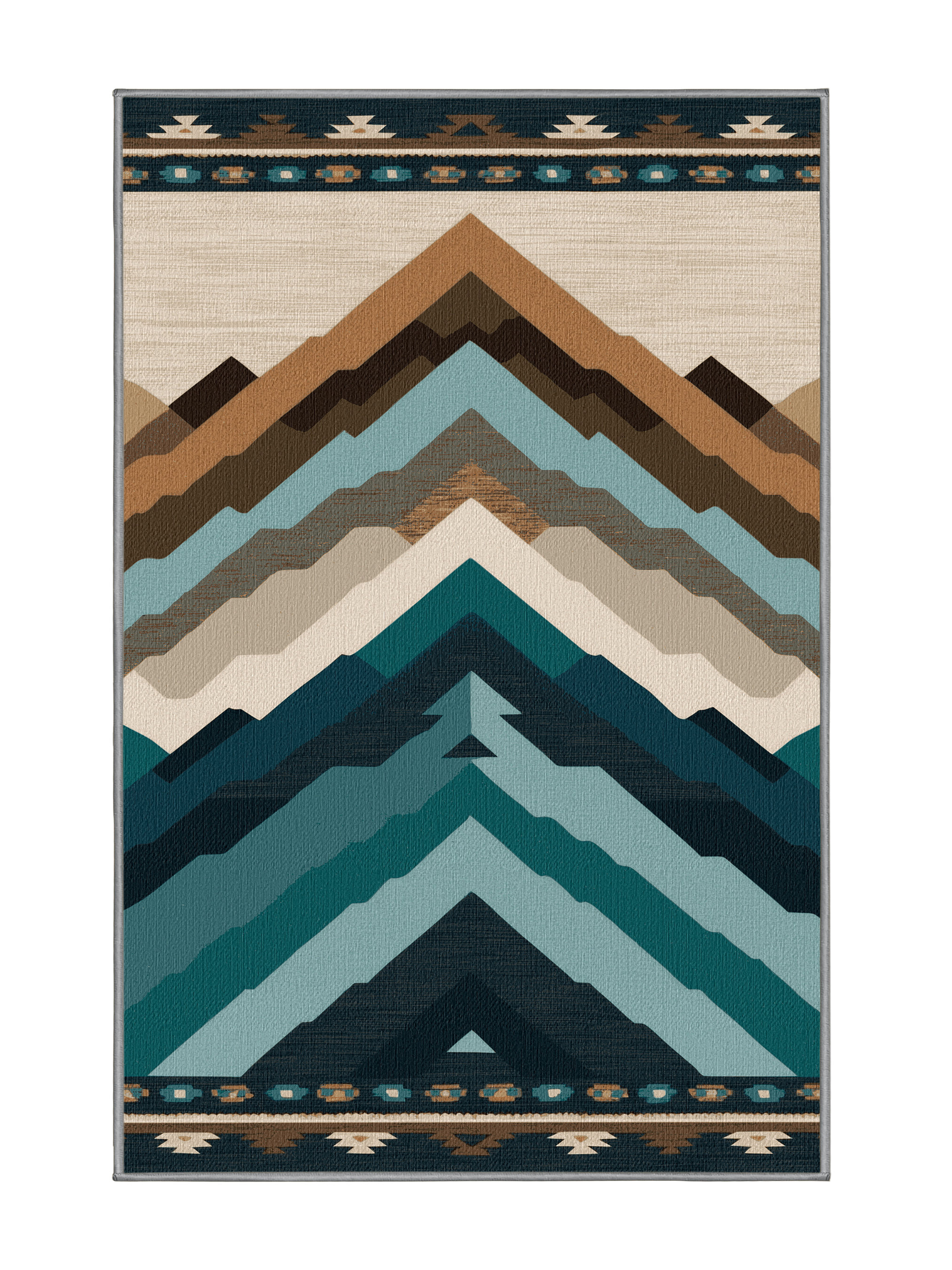 Foundry Select Washable Mountain Ridge Southwestern Area Rug | Wayfair