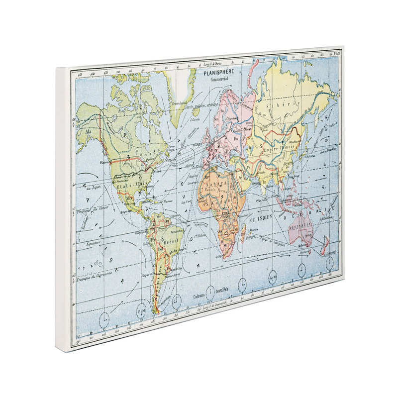Trademark Fine Art "Map of Principal World Trade Routes, 1912" Graphic ...